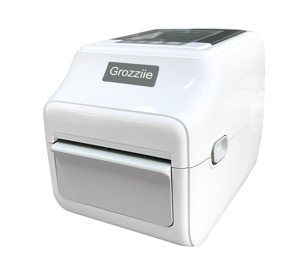 Grozziie Thermal Label Printer, 203DPI USB-Bluetooth Shipping Label ...