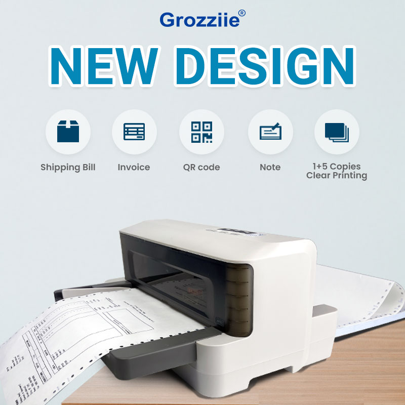 Grozziie Dot Matrix Printer, 1+5 Copies 241MM Carbon Paper; USB ...