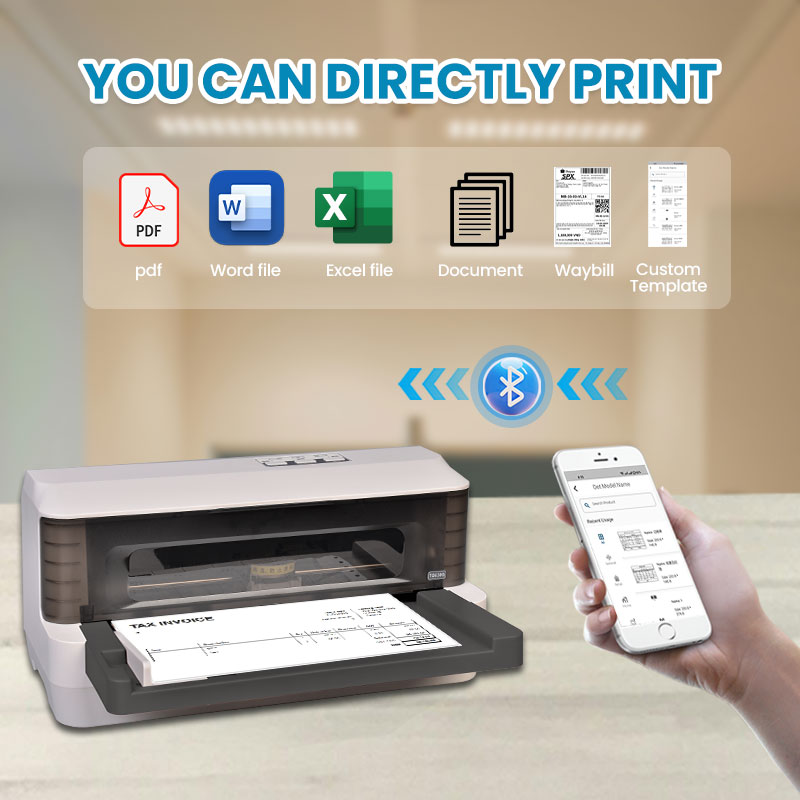 Grozziie Dot Matrix Printer, 1+5 Copies 241MM Carbon Paper; USB ...