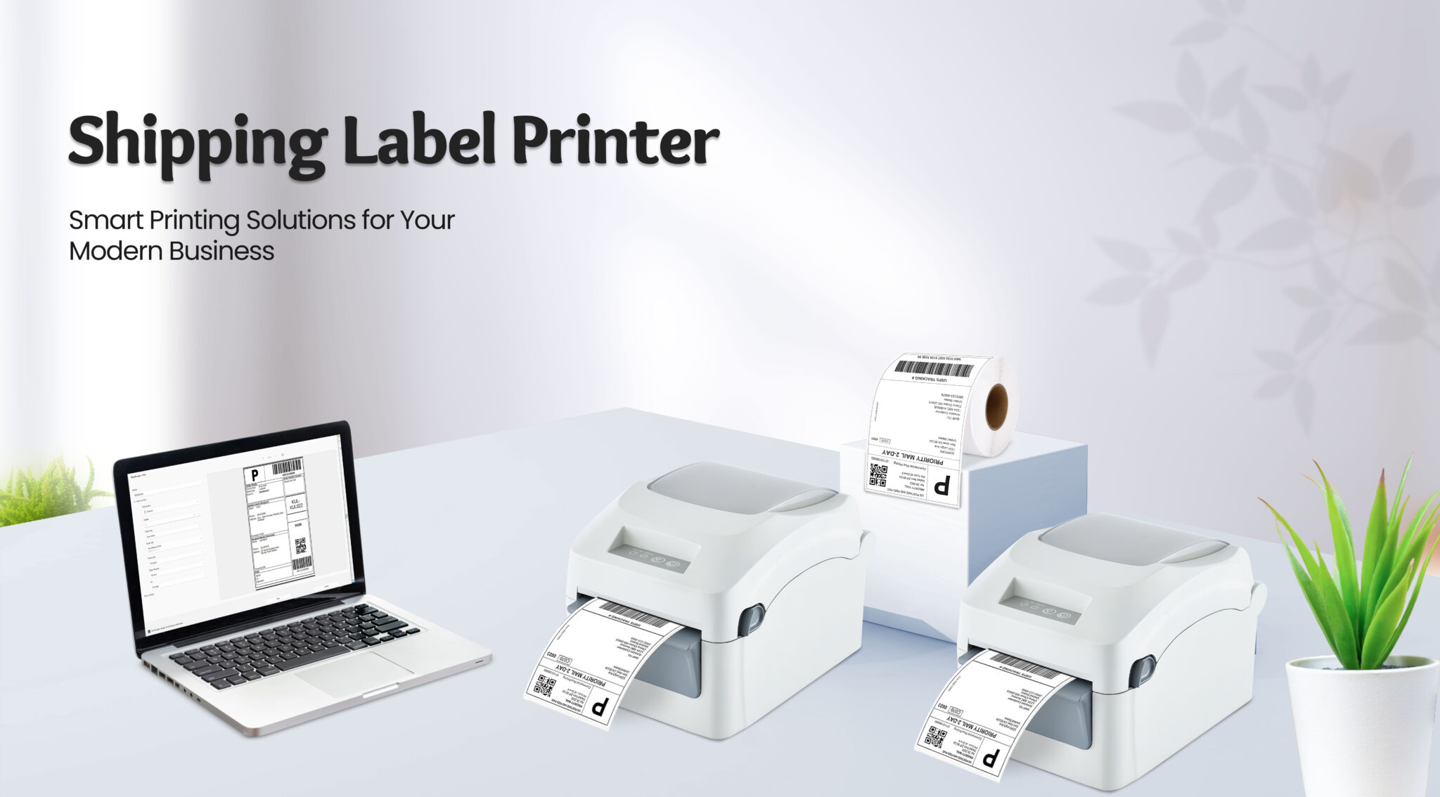 Grozziie Thermal Label Printer, 203DPI USB-Bluetooth Shipping Label ...